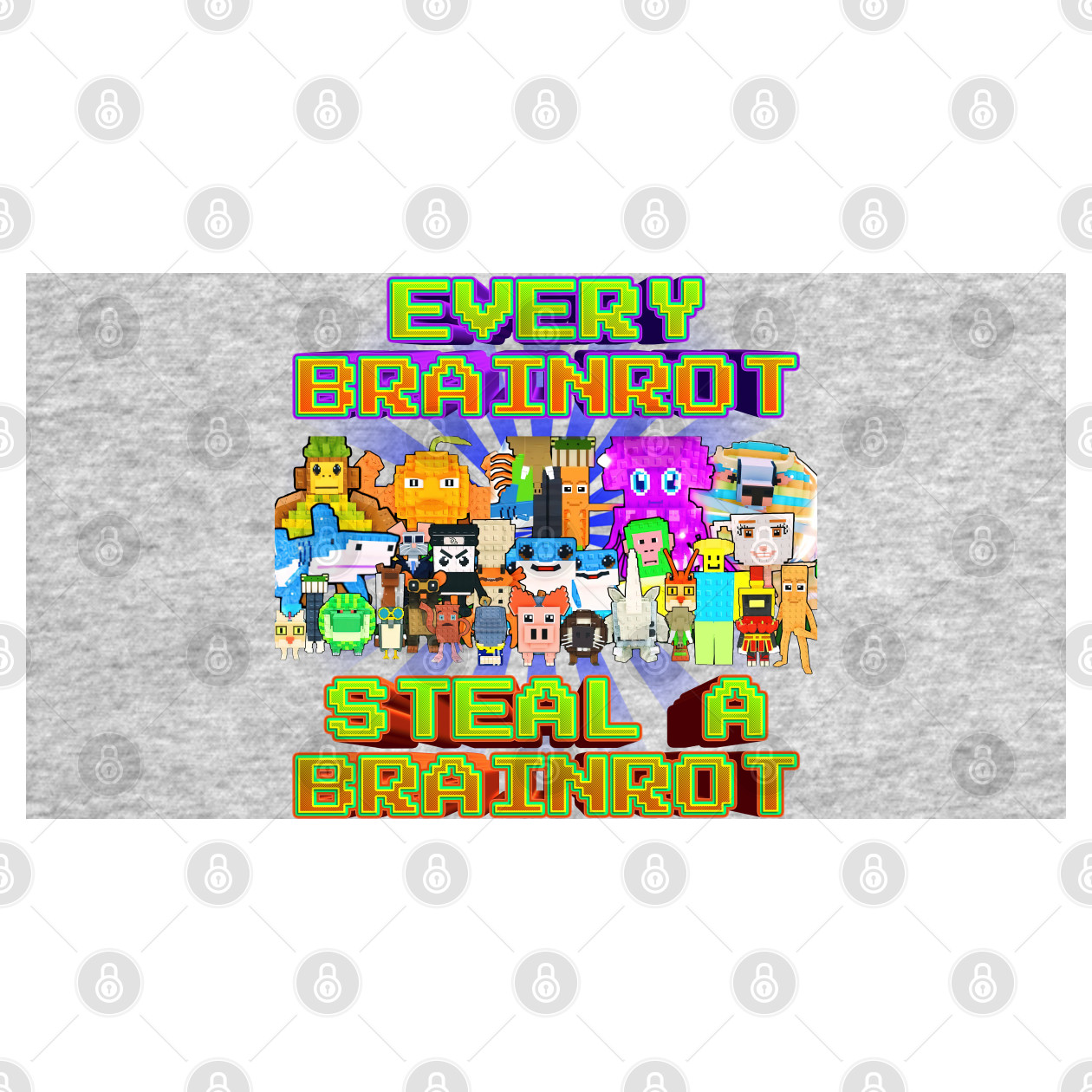 Every Brainrot Steal a Brainrot Game Meme Art for Boys Kids Teens ...