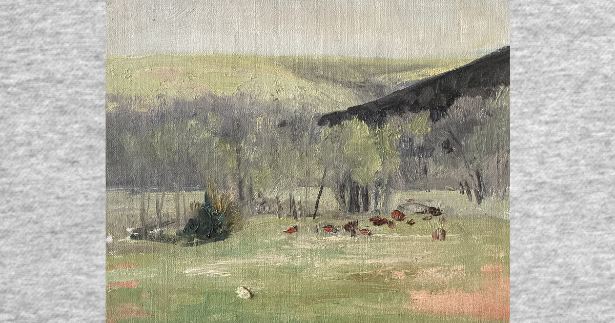 Simple Impressionism Oil on Canvas - Landscape - T-Shirt | TeePublic