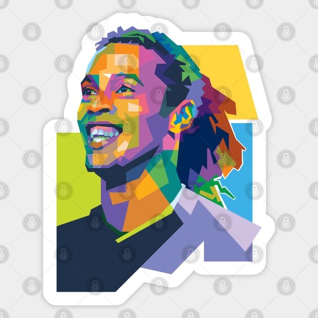 Ronaldinho WPAP Pop Art V3 - Ronaldinho - Sticker | TeePublic