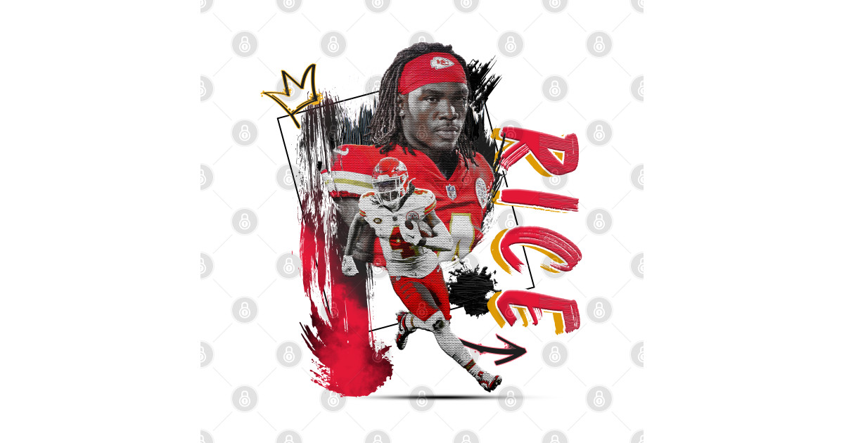 Rashee Rice Football Paper Poster Chiefs 11 - Rashee Rice - T-Shirt ...