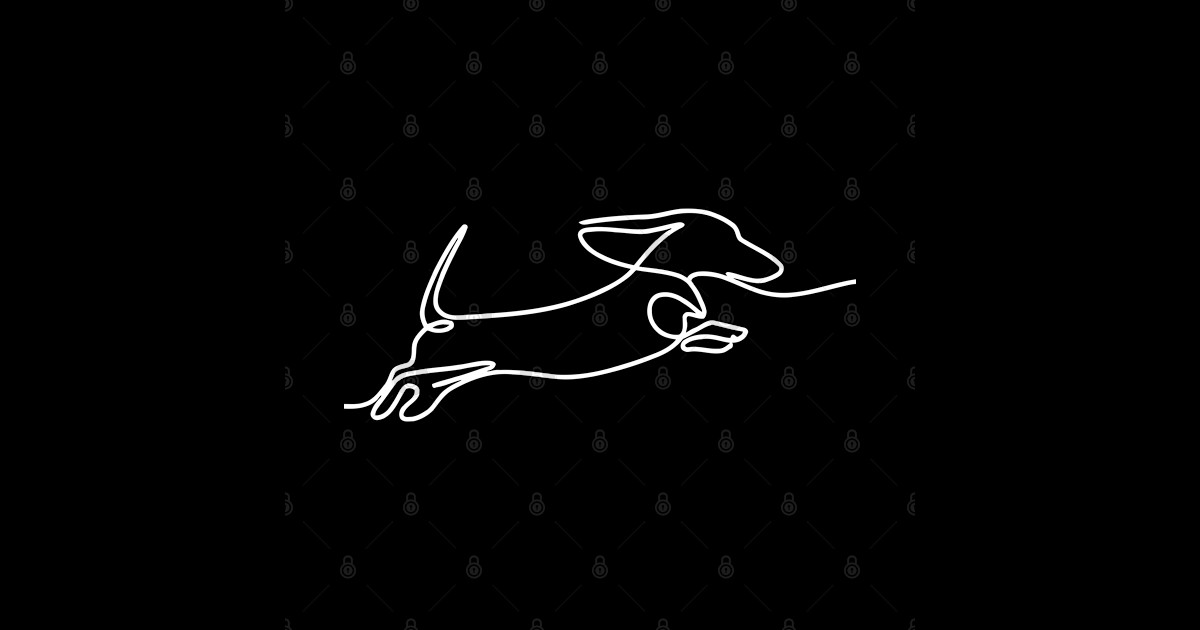 Dachshund Dash Line Art - Dachshund - Sticker | TeePublic