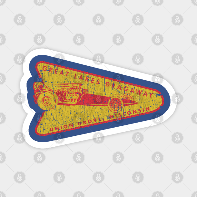 Great Lakes Dragaway 1955 - Drag Racing - Magnet | TeePublic