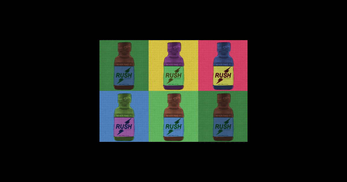 Rush Poppers Pop Art Collage Warhol Style - Gay Pride - Sticker | TeePublic