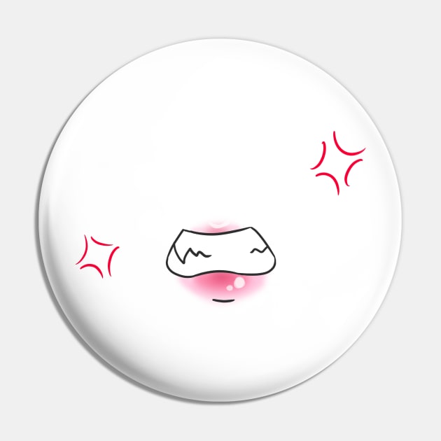Anime Angry Mouth - Anime - Pin | TeePublic