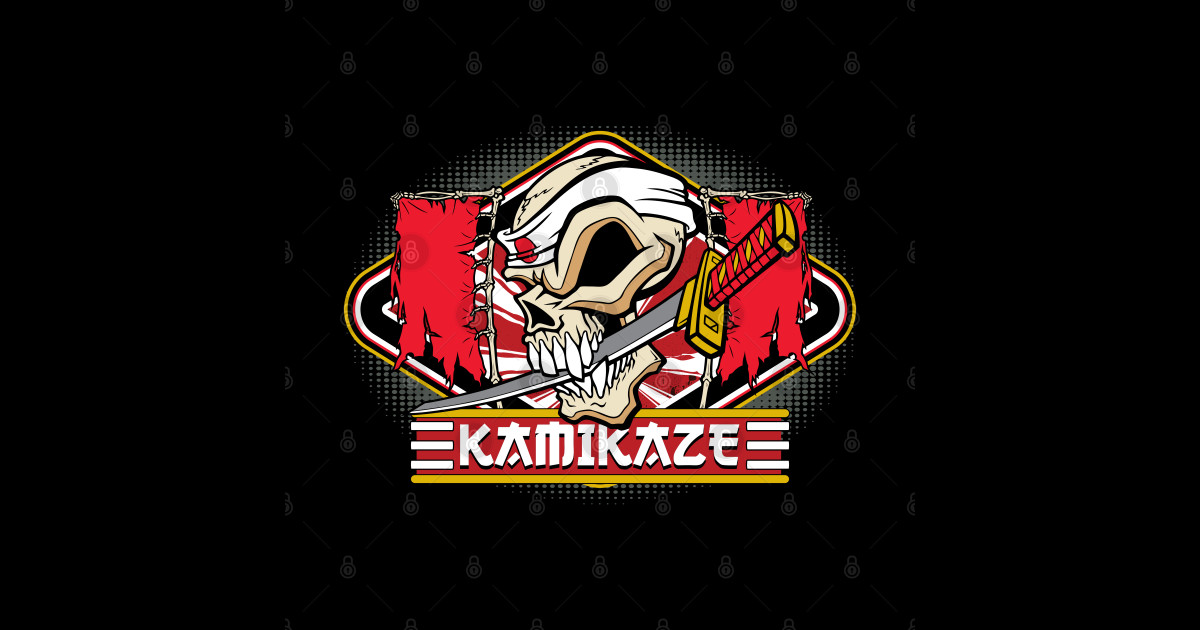 Kamikaze Skull - Kamikaze - Sticker | TeePublic