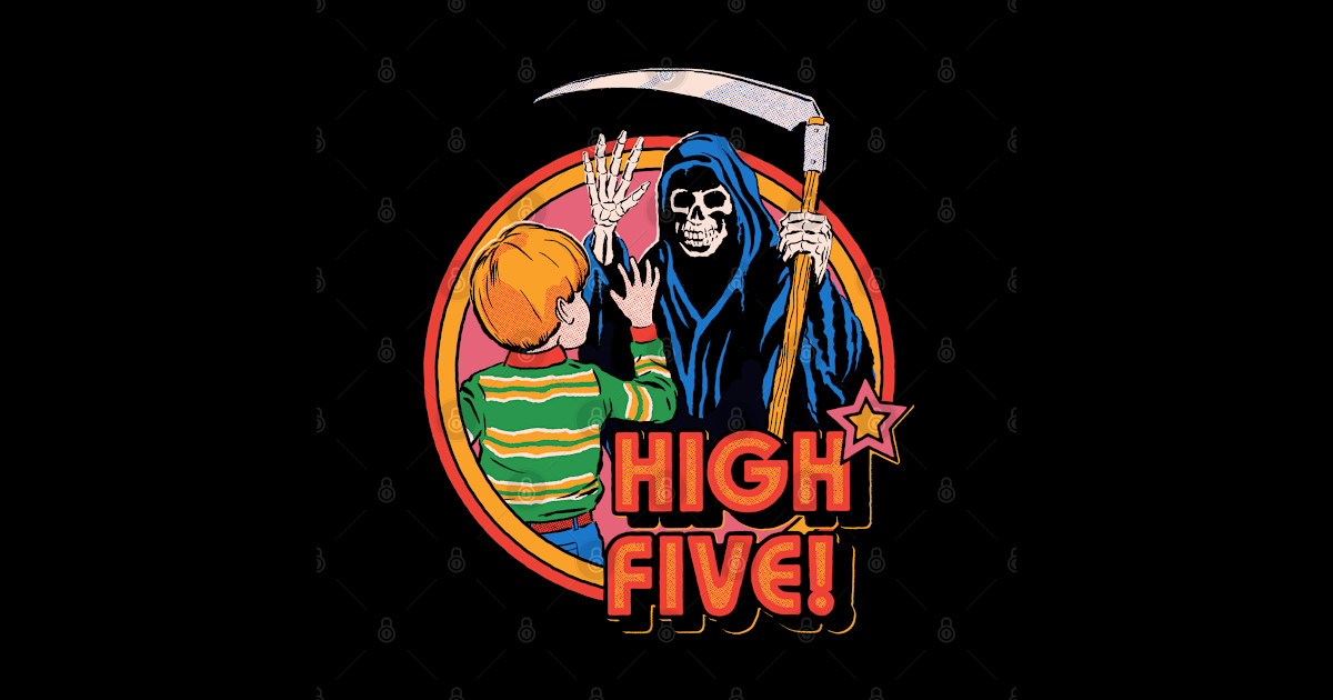 High Five - Grim Reaper - Sticker | TeePublic