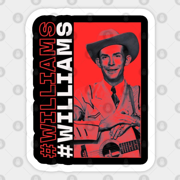 HANK RED STYLE - Hank Williams - Sticker | TeePublic