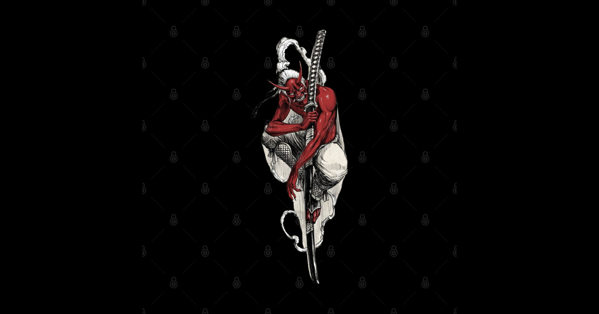 Red Demon Aka Oni Ichi - Oni - Sticker | TeePublic