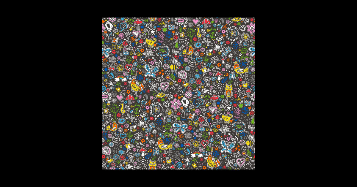 Happy Doodle World - Doodling - Sticker | TeePublic