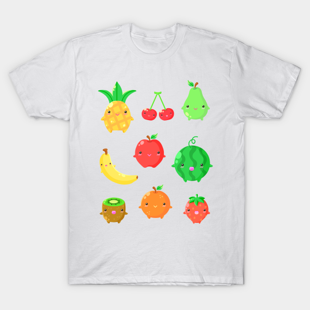 Cute Fruit Friends - Fruits - T-Shirt | TeePublic