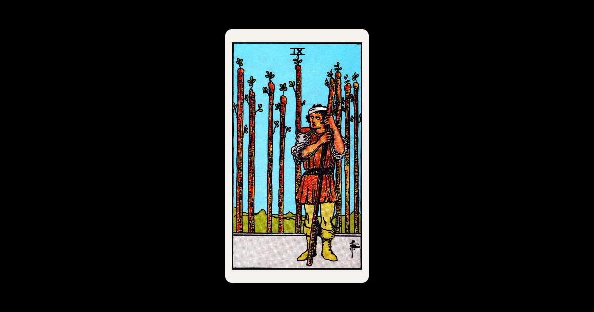 Card #30 - Nine Of Wands - Rider Waite Smith Tarot - Hand Painted - Pin ...