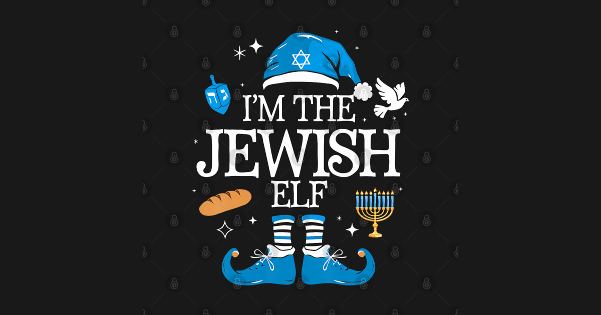Happy Hanukkah Jewish Elf Family Group Christmas - Happy Hanukkah - T ...