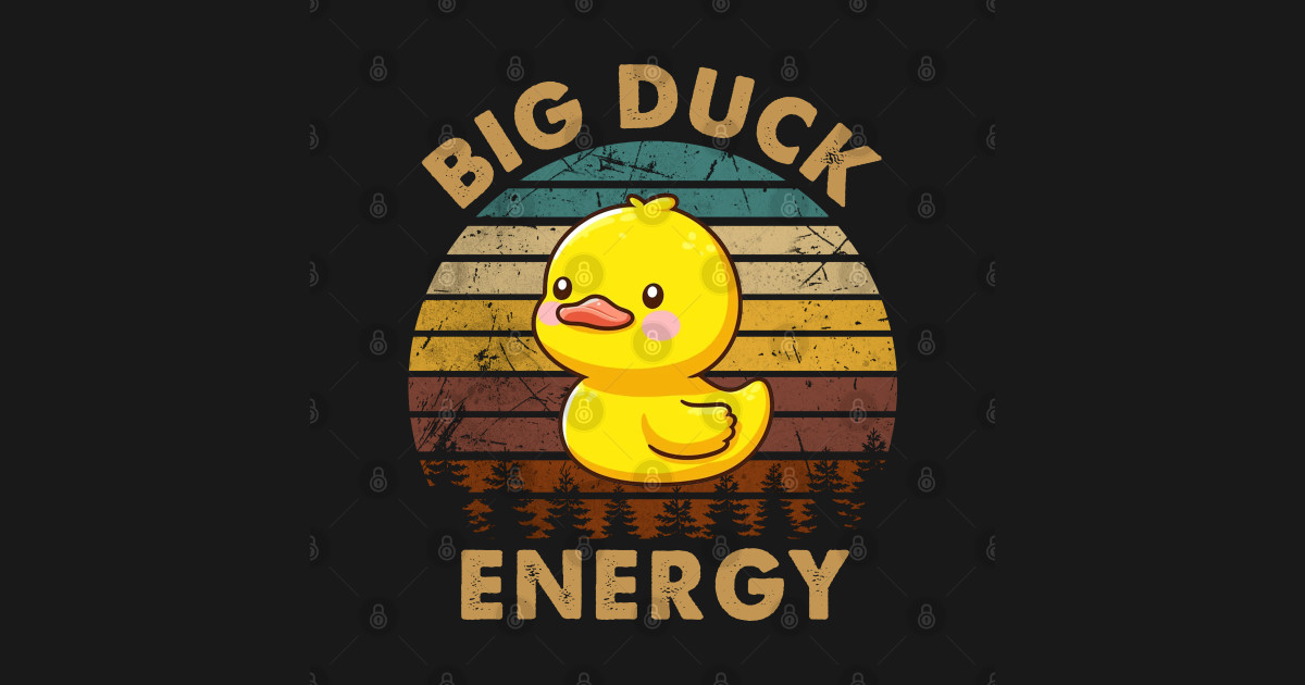 Big Duck Energy Cartoon Duck - Cartoon Duck - T-Shirt | TeePublic