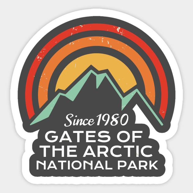 Gates Of The Arctic National Park - National Park Retro Sticker ...