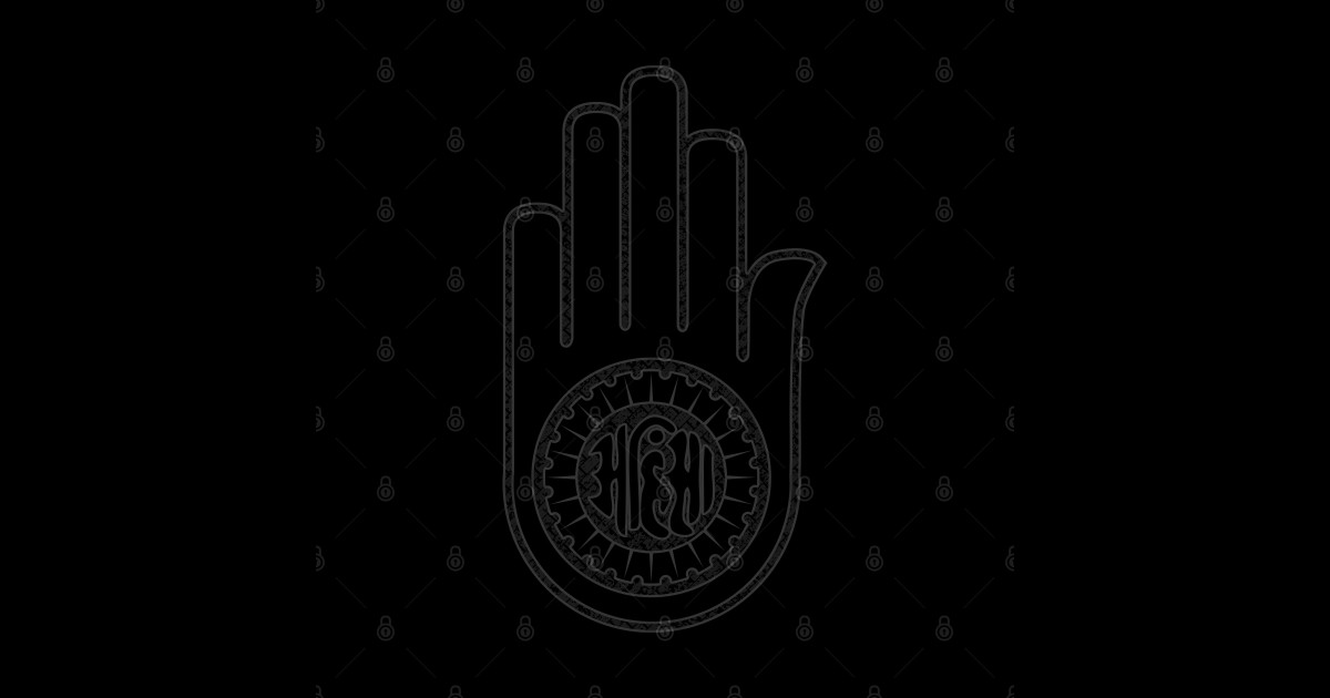 Jain Hand -symbol of Jainism - Jain Hand - Posters and Art Prints ...
