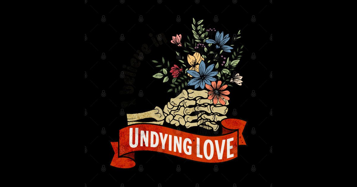 Undying Love Skeleton Hand with Flowers - Skeleton Hand Valentines ...