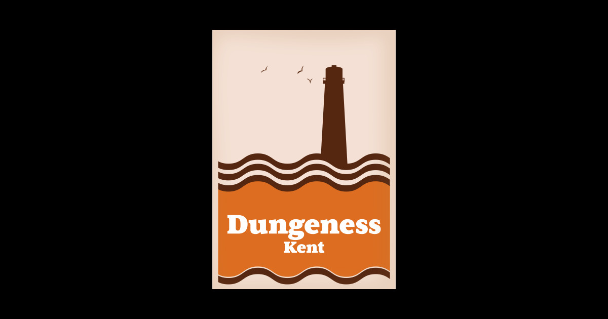 Dungeness Kent vintage style travel poster - Dungeness Kent - Sticker ...
