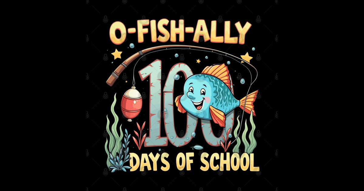 Pre-K O-Fish-Ally 100 Days Of School Kids Shirt - O Fish Ally 100 Days ...