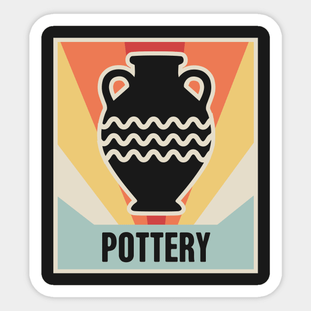 Vintage Style Pottery Poster - Pottery - Sticker | TeePublic