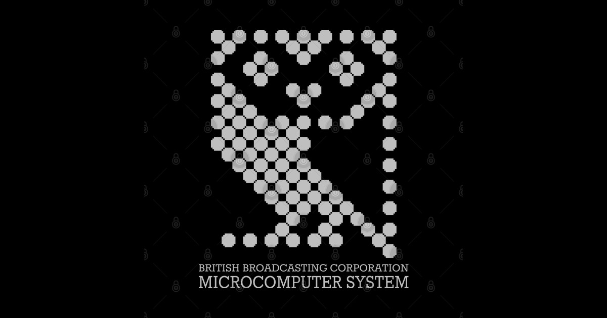 BBC Microcomputer Owl Logo in Silver Grey - Retro Computer - Pin ...