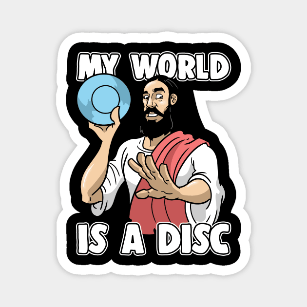 Jesus Christ Disc Golf My World Is A Disc - Disc Golf - Magnet | TeePublic