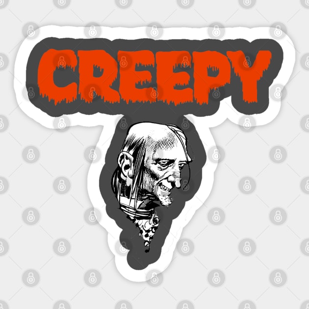 Uncle Creepy red logo - Creepy - Sticker | TeePublic