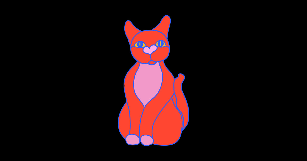 Red Cat - Cat Lover Gifts - Sticker | TeePublic