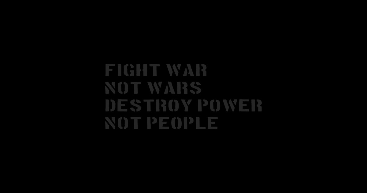 DESTROY POWER NOT PEOPLE - War - Sticker | TeePublic