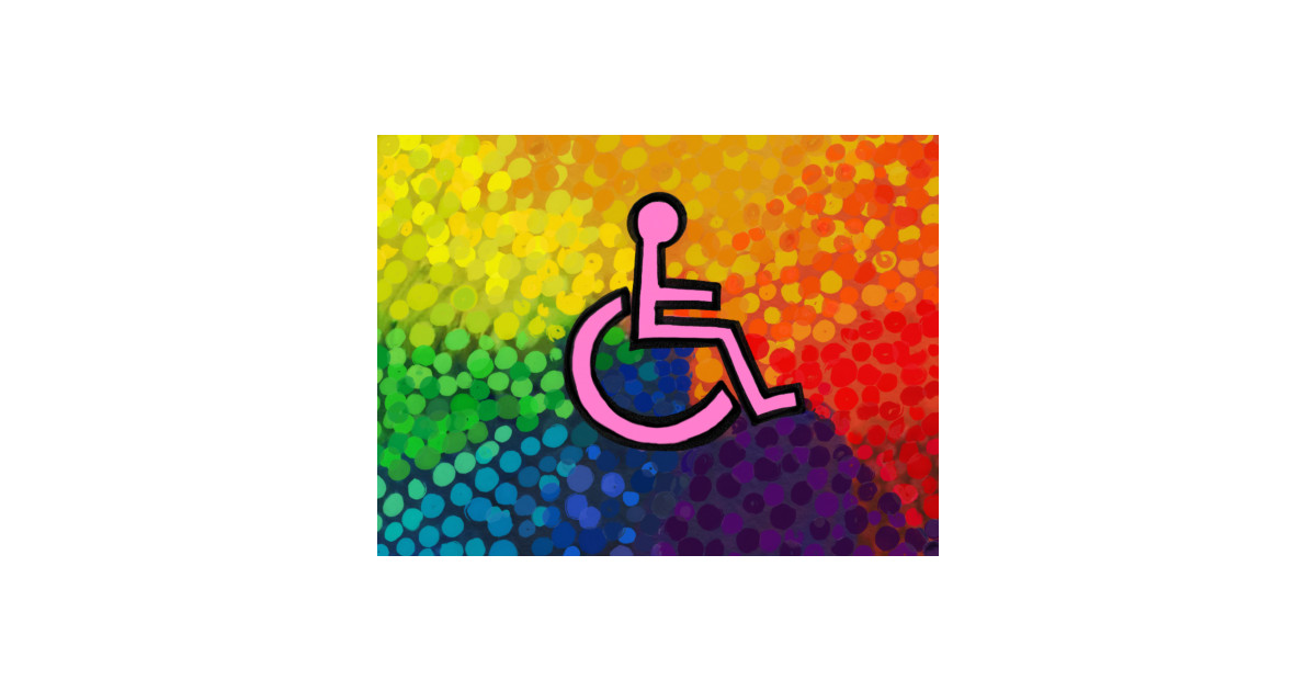 Rainbow Wheelchair Accessibility - Disability - Sticker | TeePublic