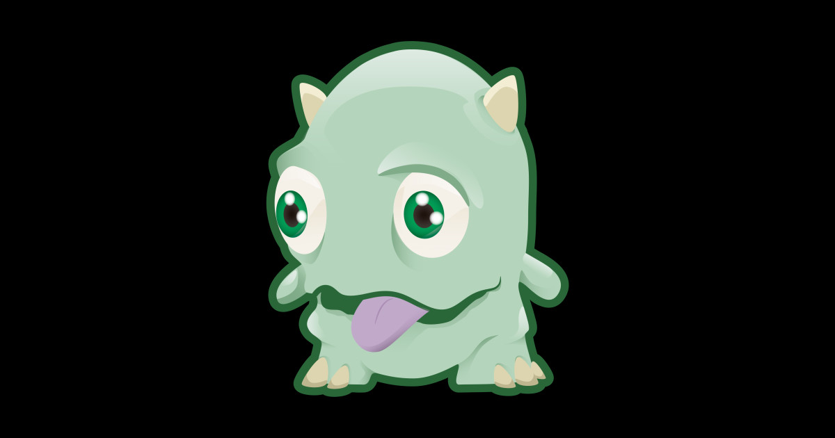 Green Little Monster - Cute Monster - Sticker | TeePublic