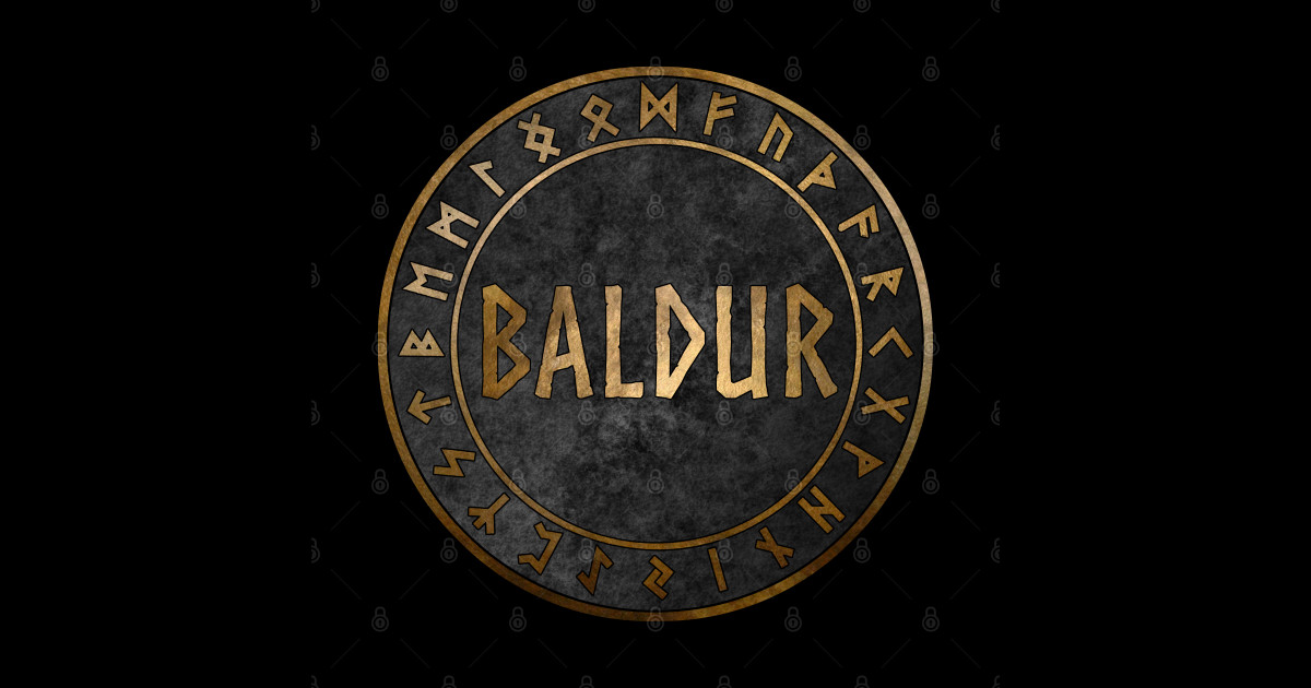Baldur Norse God with Viking Runes - Baldur - Magnet | TeePublic