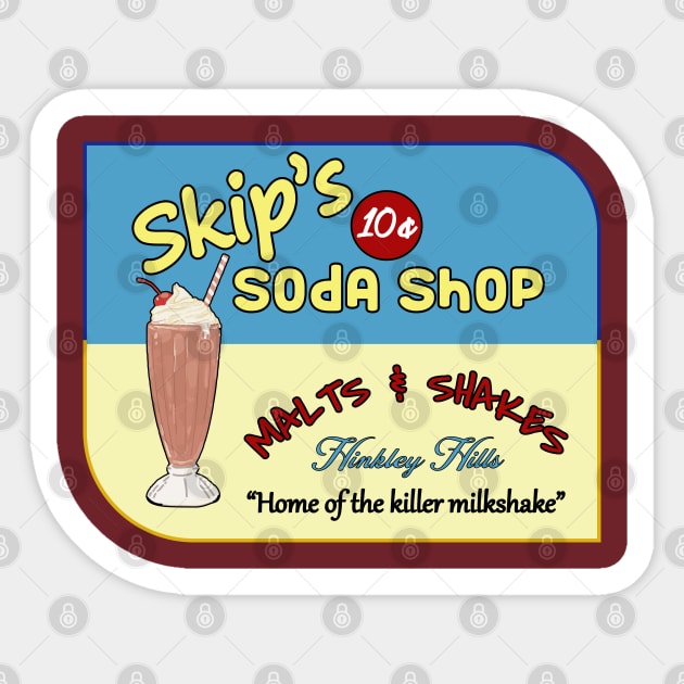 Skip's Soda Shop - The Burbs - Sticker | TeePublic
