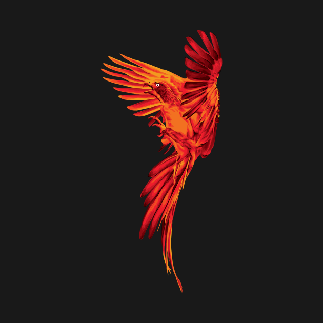 Phoenix in Flight - Phoenix - T-Shirt | TeePublic