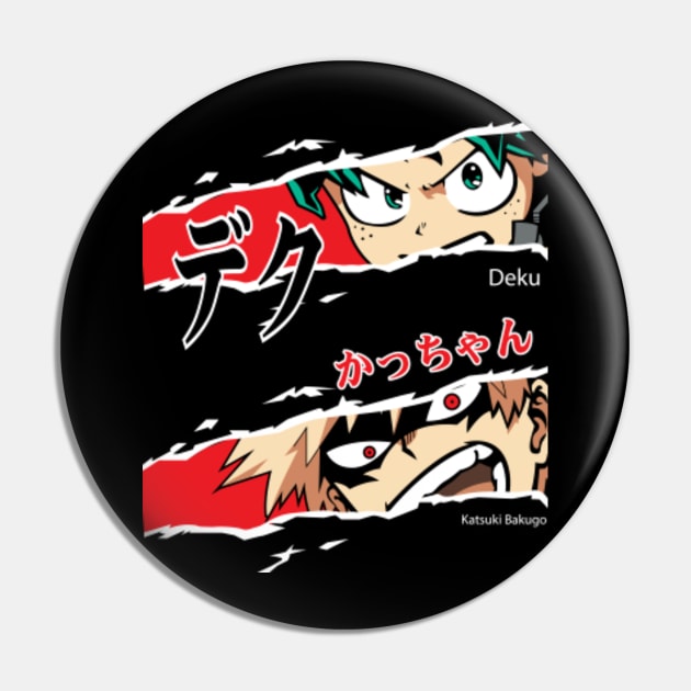 Deku X Bakugo My Hero Fanart My Hero Pin Teepublic