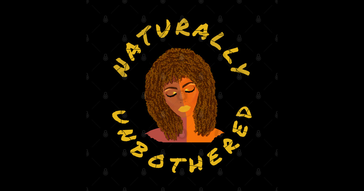 Naturally Unbothered Woman with Curly Natural Hair (White Background ...