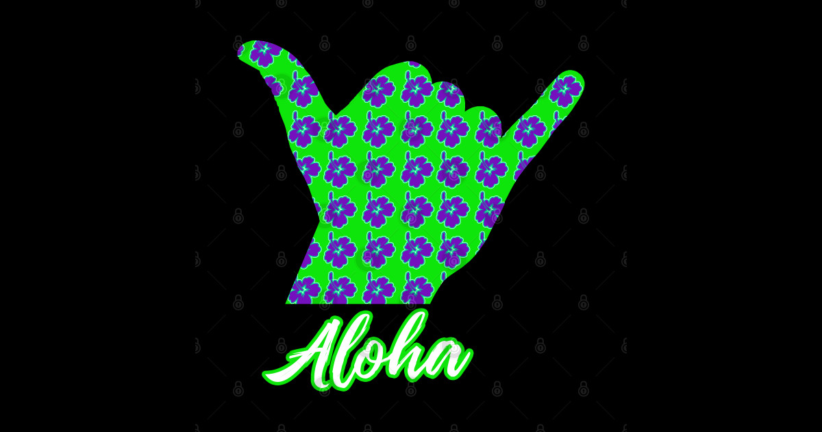 Surfing in Hawaii Shaka sign - Shaka Sign - Sticker | TeePublic