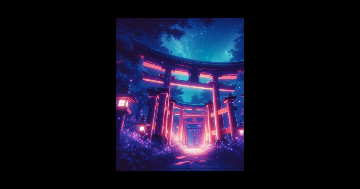 Torii Gate - Night - Torii Gate - Posters and Art Prints | TeePublic