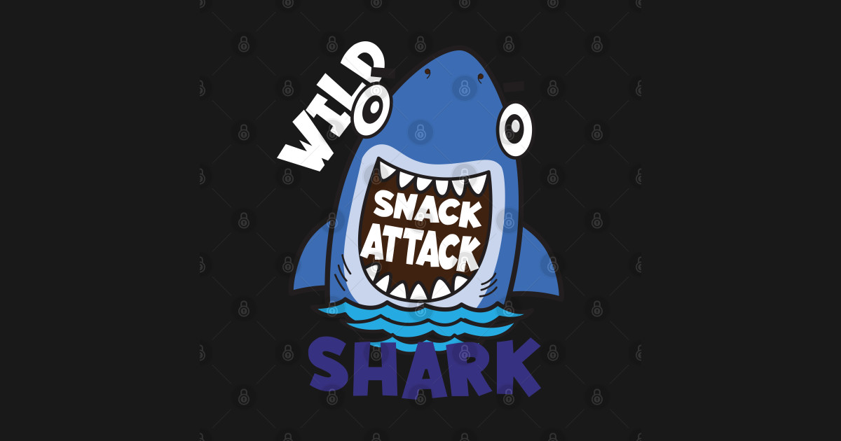 Shark Snack Attack - Shark Snack Attack - T-Shirt | TeePublic