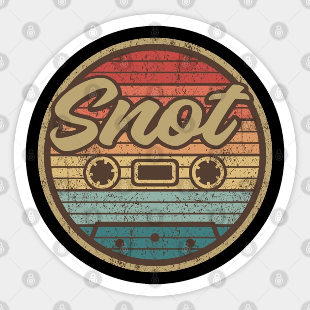 snot cassette retro circle - Musician - Sticker | TeePublic