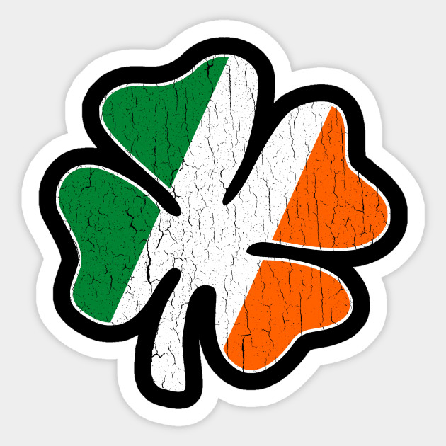Giant Irish Shamrock (vintage distressed look) - Irish - Sticker ...