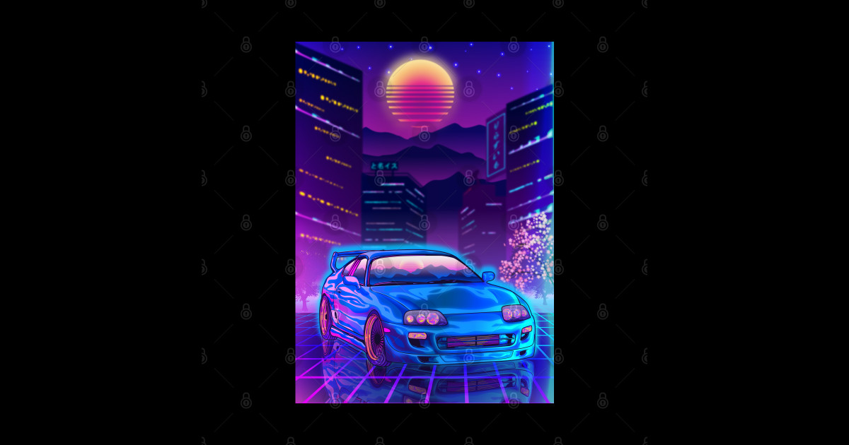 Toyota Supra mk4 Car Synthwave Tokyo City - Toyota Supra Mk4 Car ...