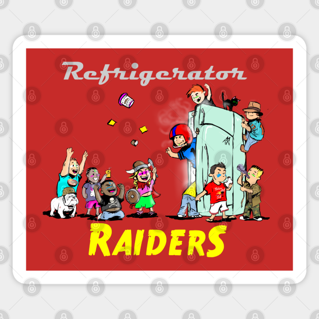 Refrigerator Raiders - Kids - Sticker | TeePublic