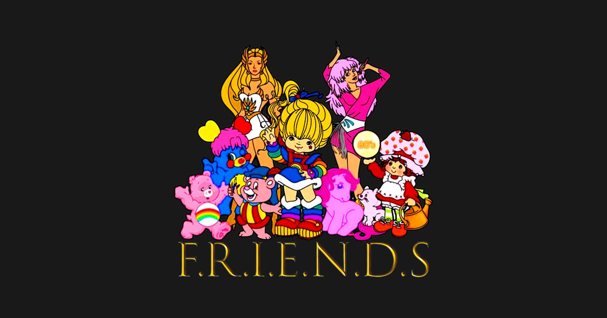 Cartoon Friends Nostalgia Friends 80's Cartoon Characters Rainbow Ca!re ...