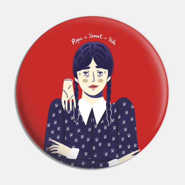 Wednesday Addams - Wednesday Addams - Pin | TeePublic