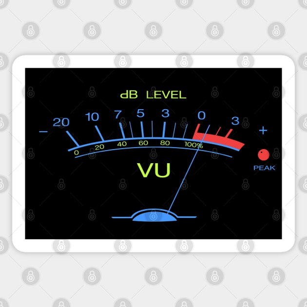 Volume VU Meter Vintage Audio Recording Studio Gear Guitar Musician ...