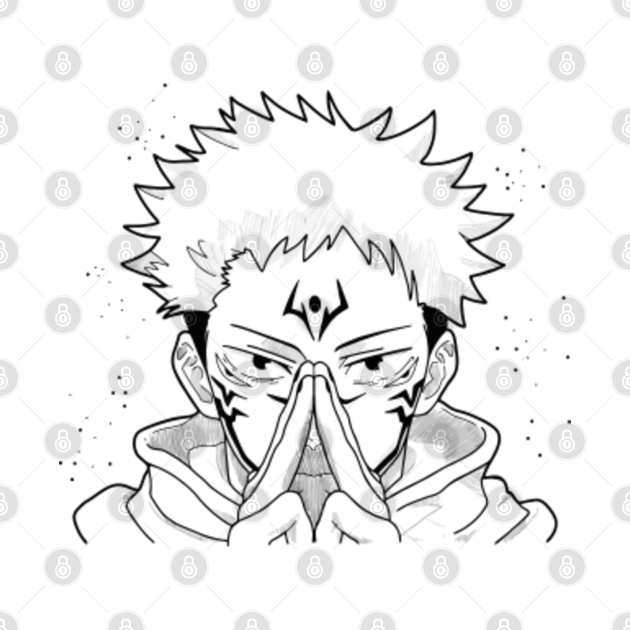 Sukuna - White - Jujutsu Kaisen - Long Sleeve T-Shirt | TeePublic