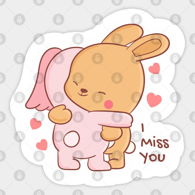 Cute Love Sticker I Miss You - Sticker - Sticker | TeePublic