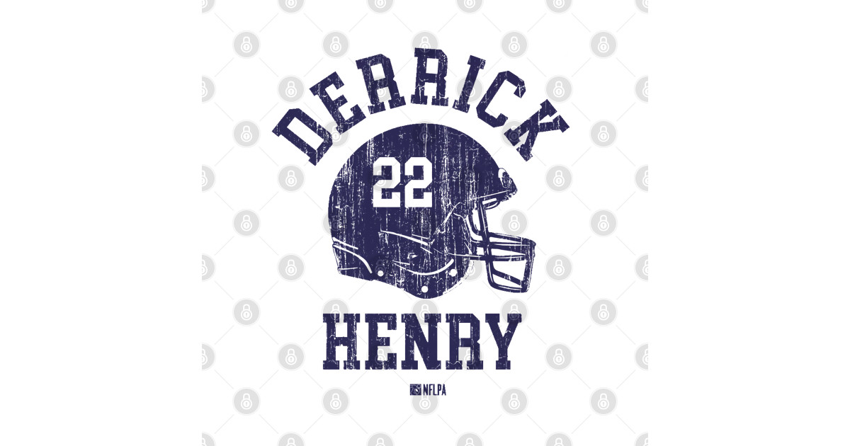 Derrick Henry Tennessee Helmet Font - Derrick Henry - T-Shirt | TeePublic