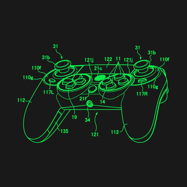 Gamer Controller Diagram - Gaming - T-Shirt | TeePublic