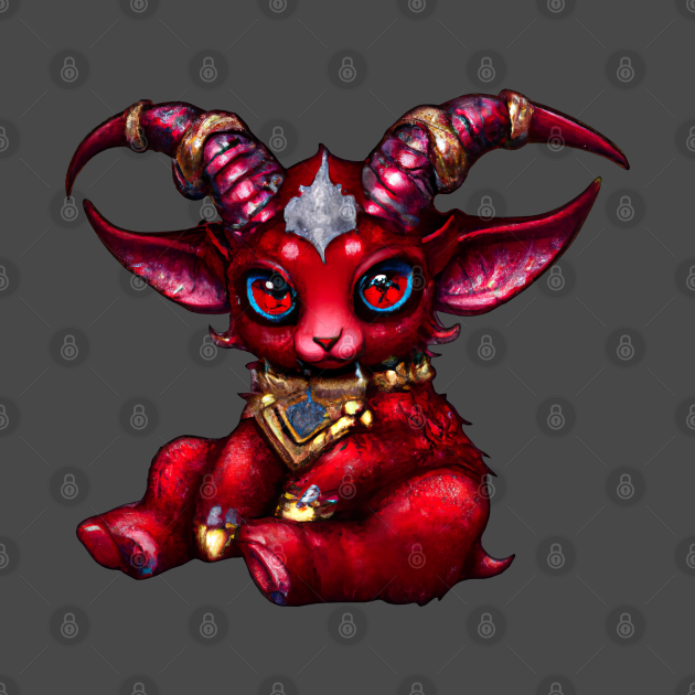 Chibi Red Baphomet - Baphomet - T-Shirt | TeePublic
